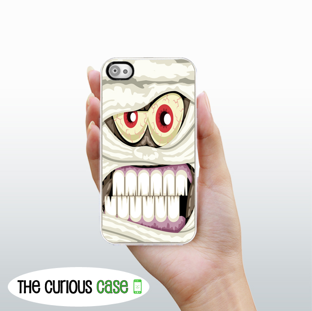 Iphone 4 4s Hard Case Halloween Mummy Cell Phone Case - White Trim on ...